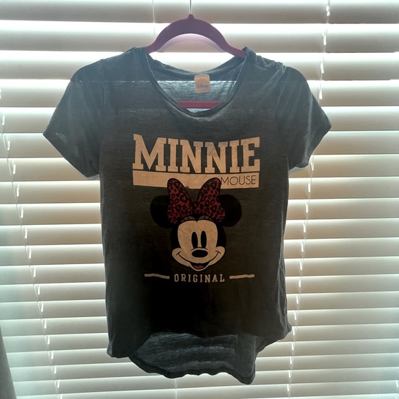 Disney | Tops | Disney Gray Minnie Mouse Tshirt | Poshmark